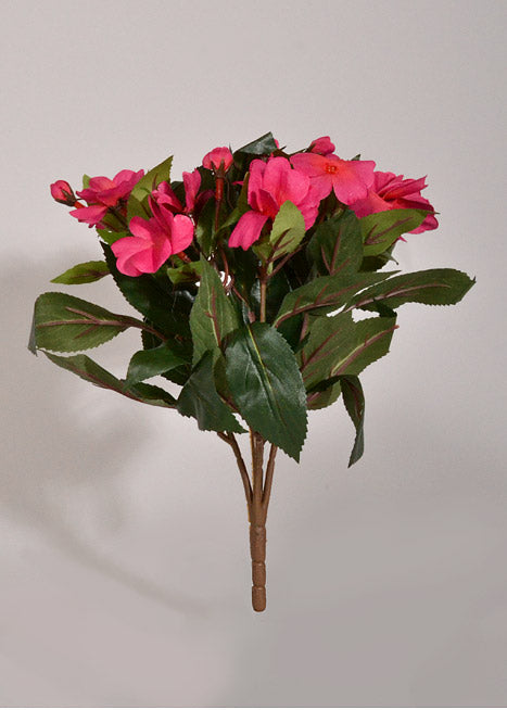 11" Silk Impatiens Bush Cerise - Gandgwebstore.com – G&G WEBSTORE